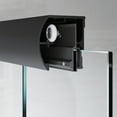 Sunny Shower Semi Frameless Enclosure Door With Clear Glass Black