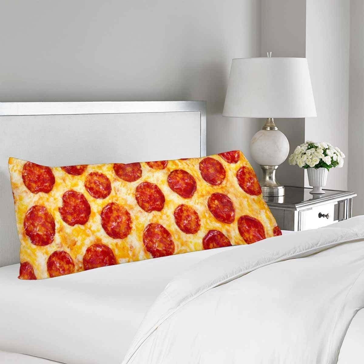 GCKG Pepperoni Italy Food Pizza Body Pillow Covers Pillowcase 20x60 ...