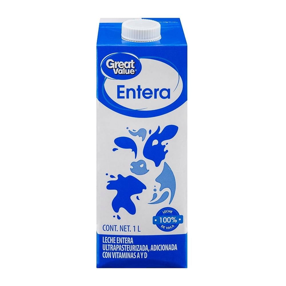 Leche Great Value entera 1 l | Walmart en línea