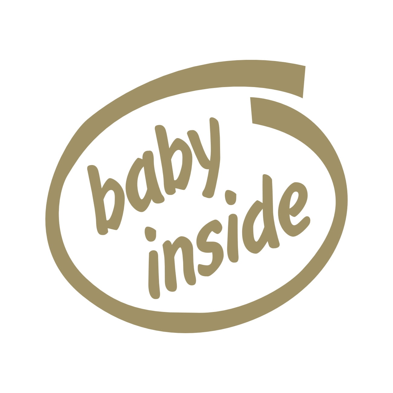Baby Inside Sticker Decal Die Cut - Self Adhesive Vinyl - Weatherproof ...
