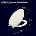 Kohler K-20110-96 Brevia Quiet-Close Elongated Toilet Seat - Biscuit ...