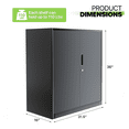 Magshion Metal Cabinet, 36" Tool Steel Locking Cabinet with Doors ...