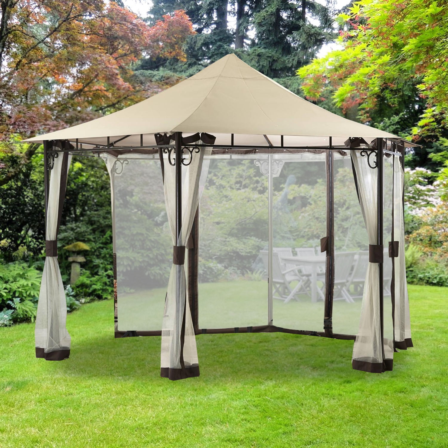 Garden Winds Replacement Canopy Top for Ridge Top Gazebo - Riplock 350 ...