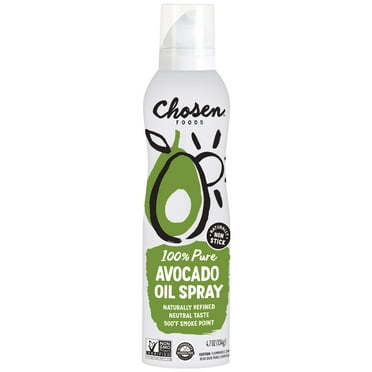 Great Value 100% Pure Avocado Oil Cooking Spray, 4.7 oz, Metal Bottle ...