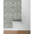 NextWall Alloy Grey Stenciled Floral Peel and Stick Wallpaper - Walmart.com