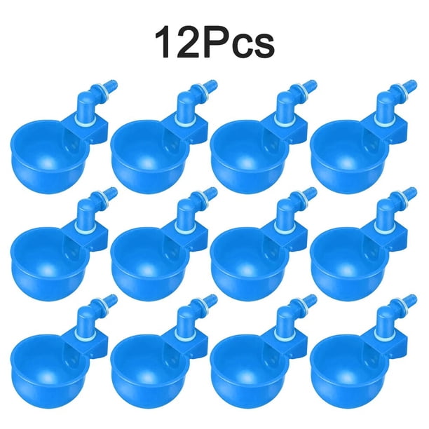6/12/24 Pcs Automatic Chicken Water Cup Waterer Bowl Kit Farm Coop ...