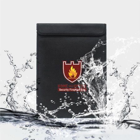 Fireproof Document Bag Large Fire and sealed Water Resistant Money Bag ...