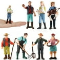 Model Train Figures for Farm Scenes - Shepherd and Farmer Painted PVC ...
