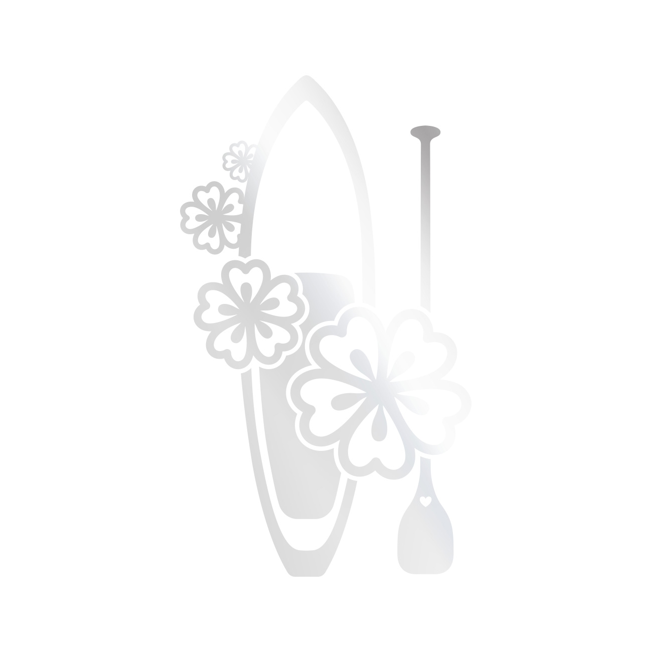 Flowers Paddleboard Sticker Decal Die Cut - Self Adhesive Vinyl ...