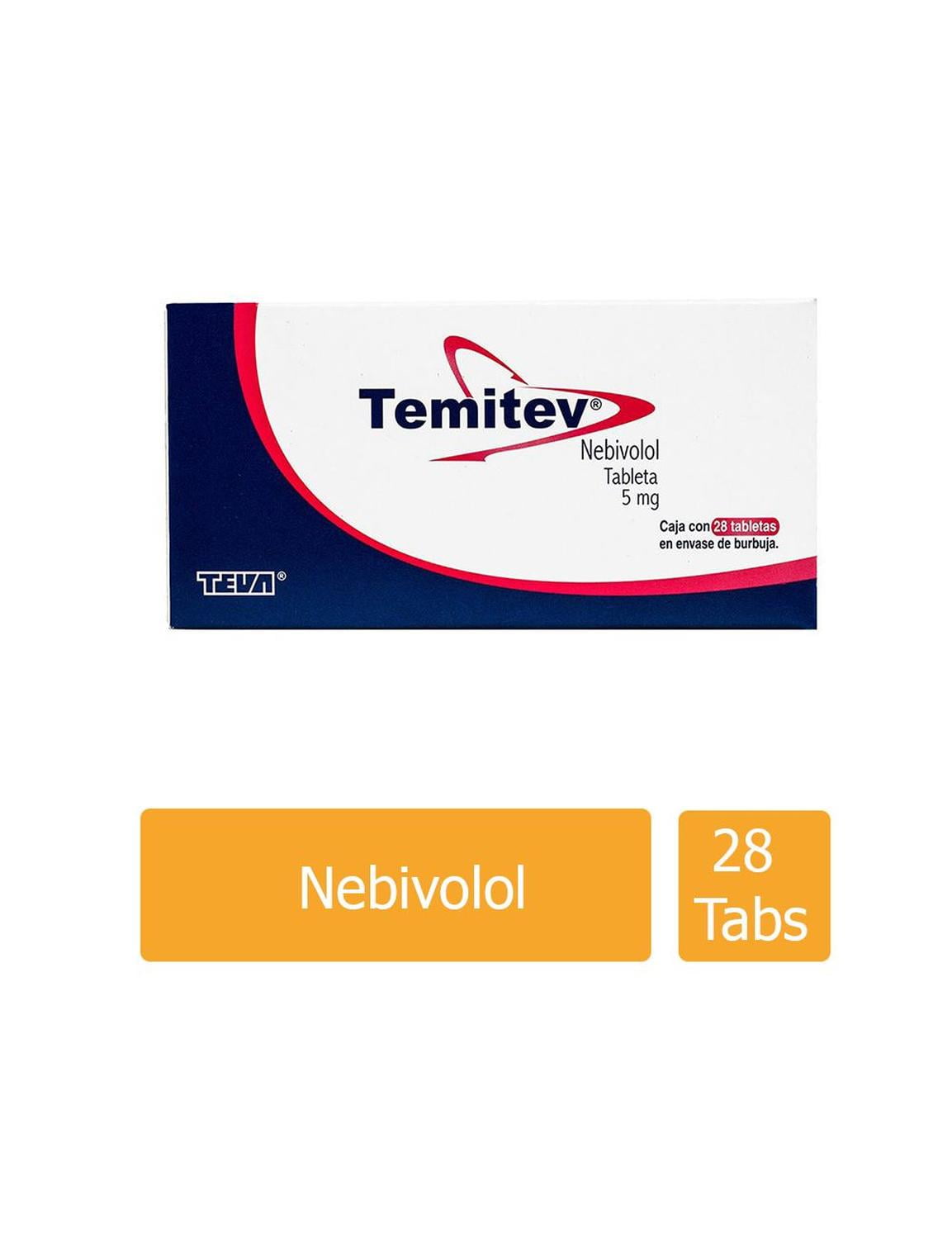 Temitev 5 mg Caja Con 28 Tabletas Teva EMPLAYADO | Walmart en línea