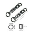 2Pcs Bag Strap Extension Chain 11.6cm Long PVC Purse Extender Chain For ...