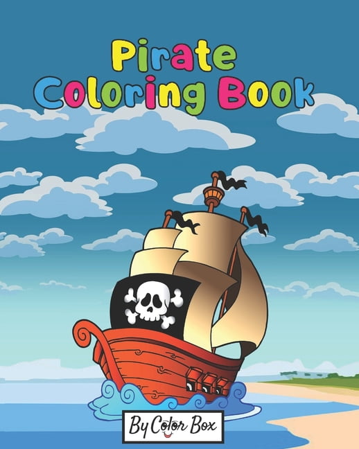 Pirate Coloring Book: Pirate Coloring Book : Pirate theme coloring book ...