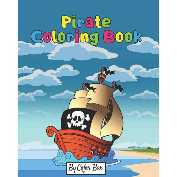 Pirate Coloring Book: Pirate Coloring Book : Pirate theme coloring book ...
