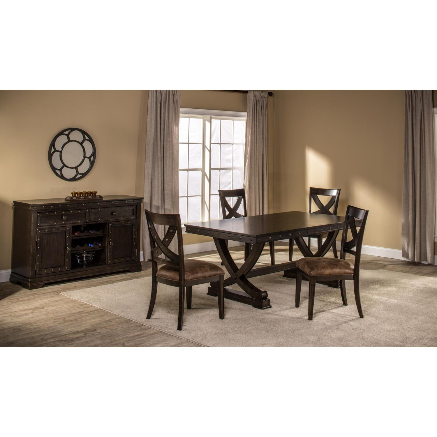 Santa Fe 5-Piece Trestle Dining Set - Walmart.com