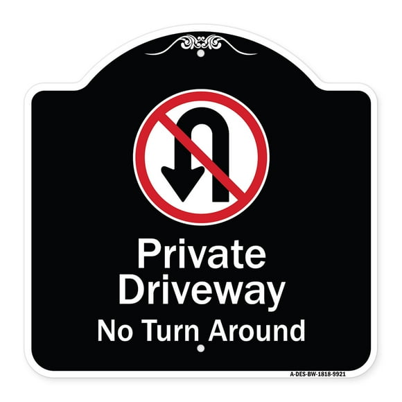 Private Driveway Turn Around Sign