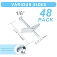 48Pcs Hollow Wall Anchors 1/8” Heavy Duty Butterfly Anchors for Drywall ...