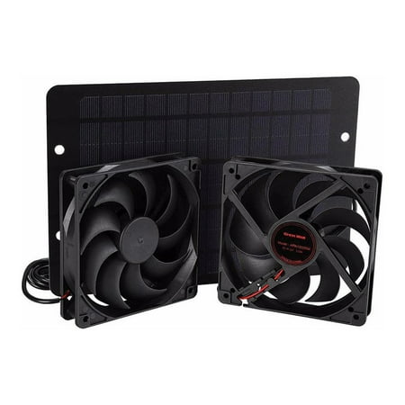 Goriertaly 10W Chicken House Solar Powered Exhaust Vent Fan Kit Home ...