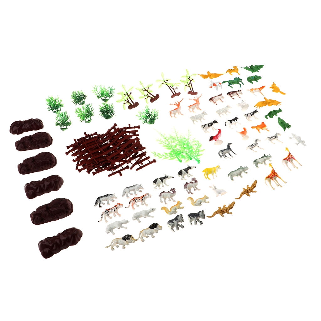 94pcs/set Simulation Zoo Model Farm use Model Forest Poultry Animal ...