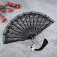 Black Lace Fan, Loetky Handmade Vintage Fan For Tea Party Decoration ...