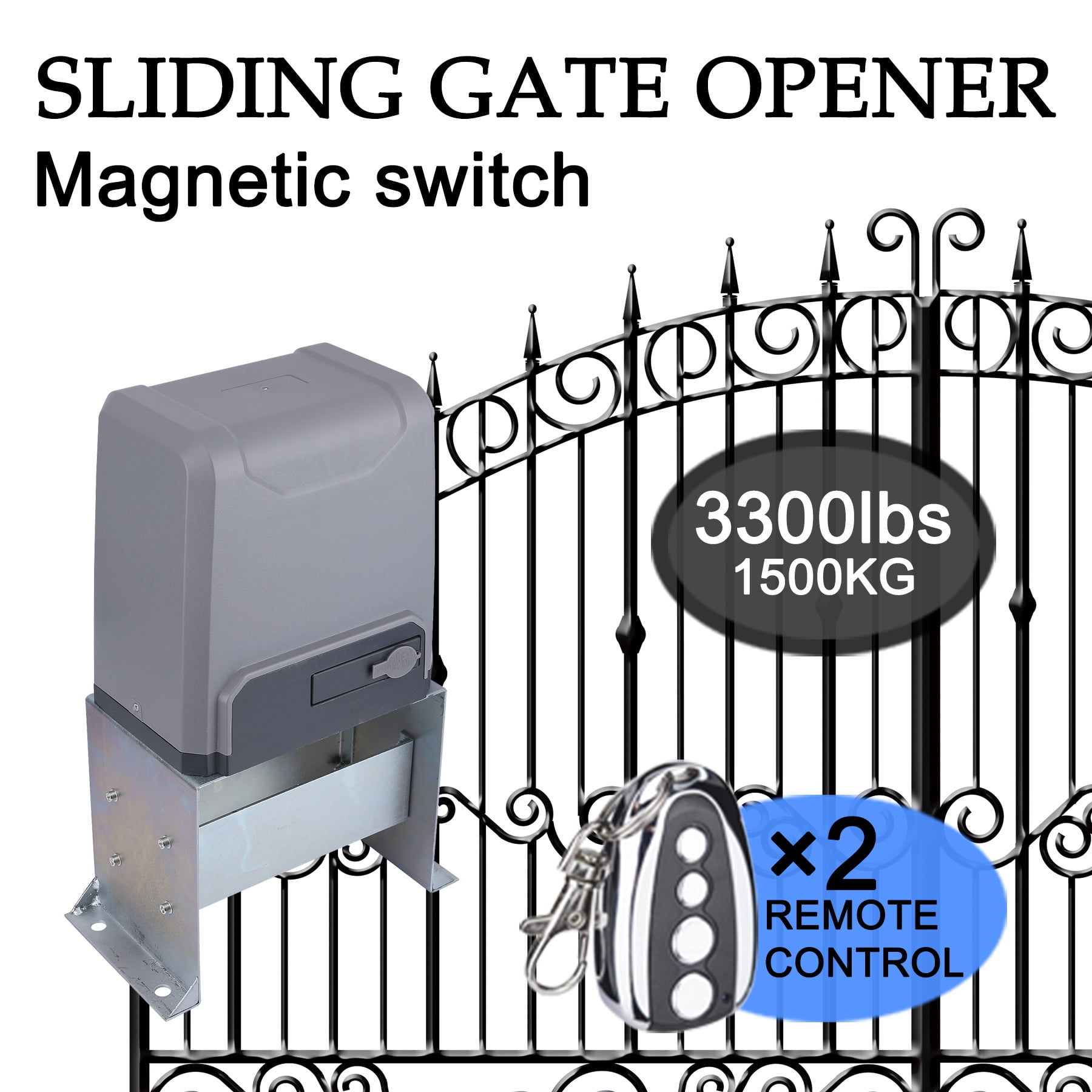 Motor Powered Sliding Electric Gate Opener 3300lbs/1500KG Automatic ...