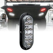 Set of 2 Steel Trailer Light Boxes w/6" LED Oval Tail Lights & 2" LED ...