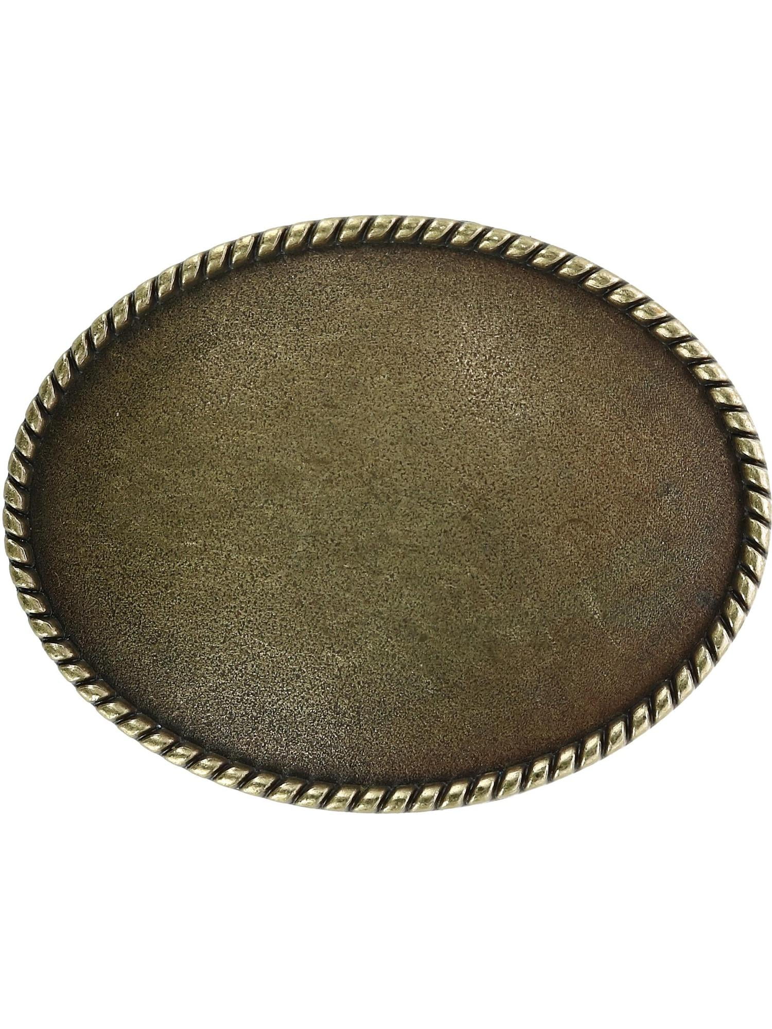 CTM Blank Oval Belt Buckle with Edge Detail - Walmart.com
