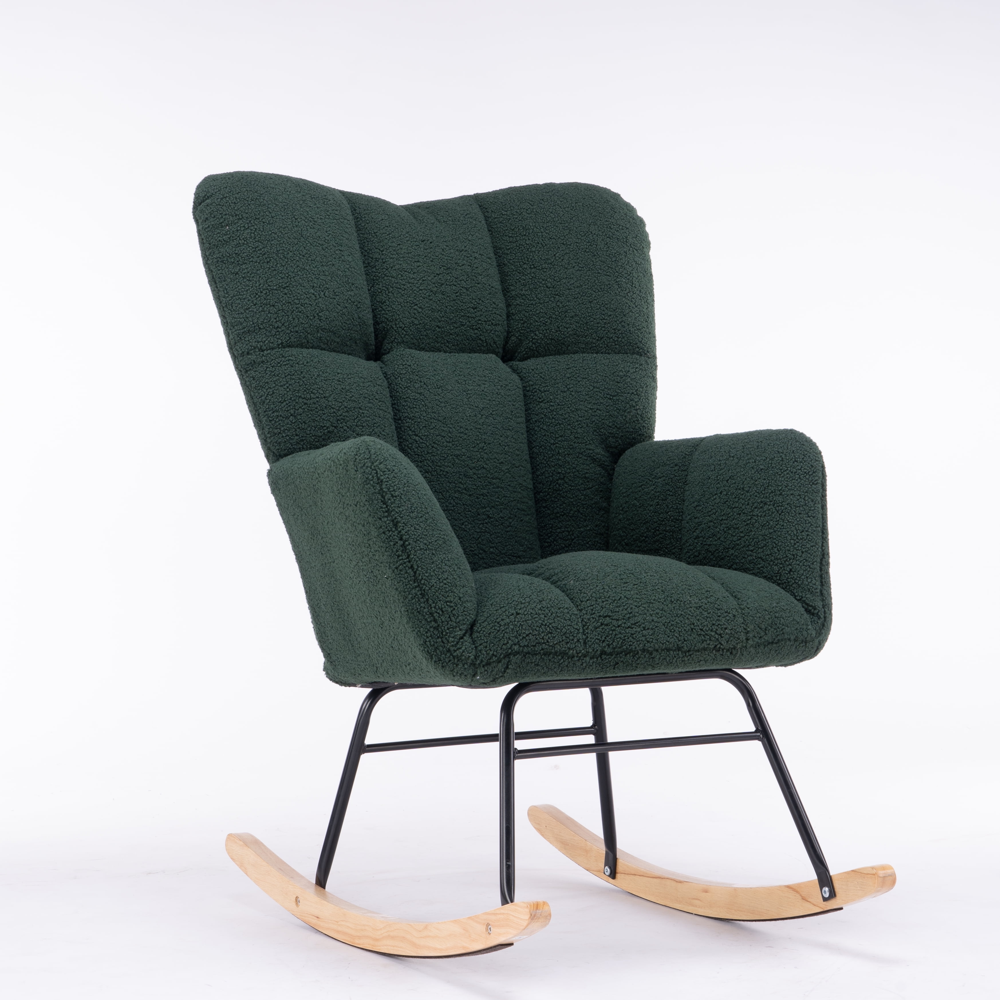 Upholstered Rocking Chair, Small Rocking Chair Nursery, Mid-Century ...