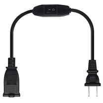 2 Prong Polarized Plug Electric Power Extension Cord with Switch for ...