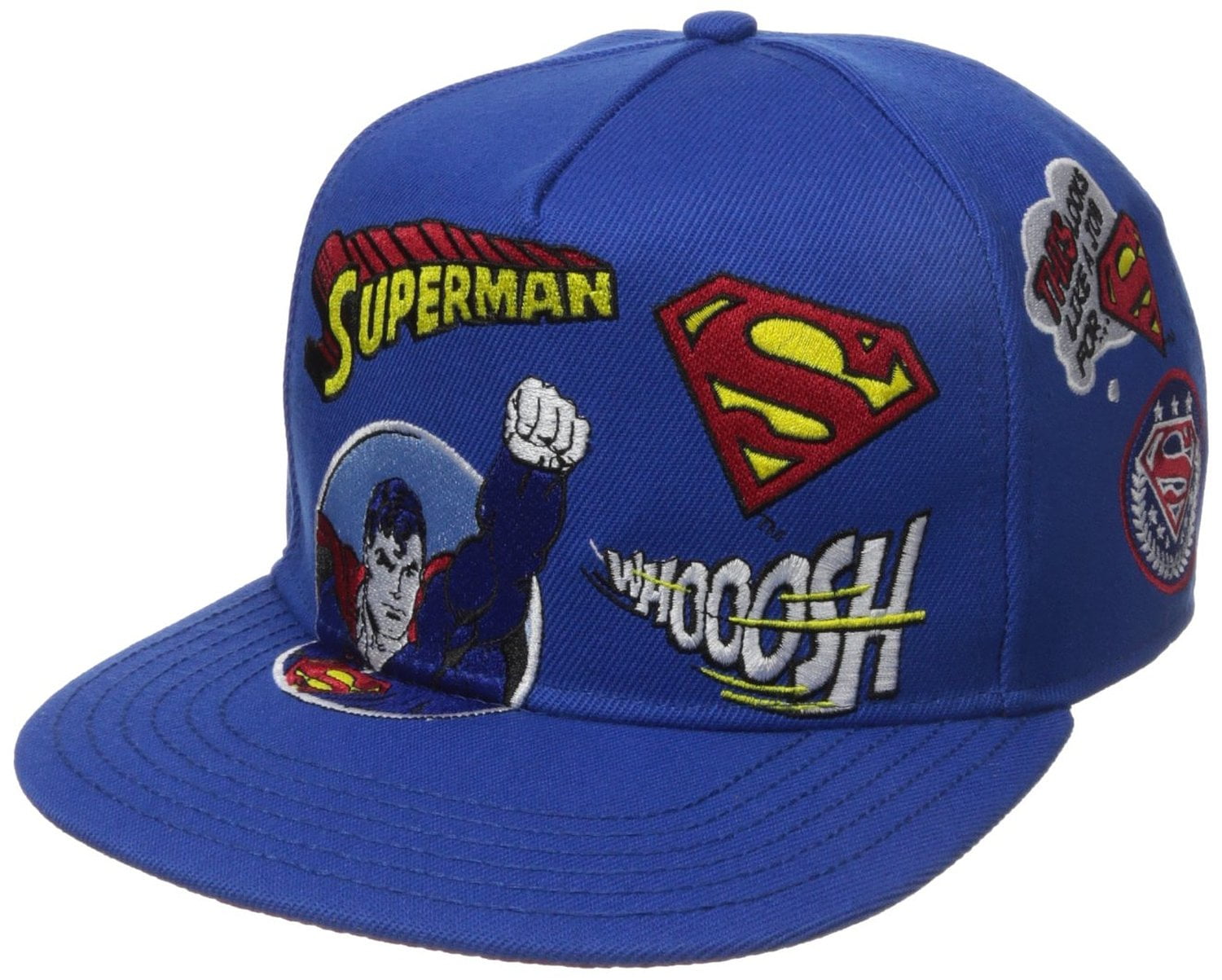 Superman Patchwork Flat Brim Adjustable Hat - Walmart.com