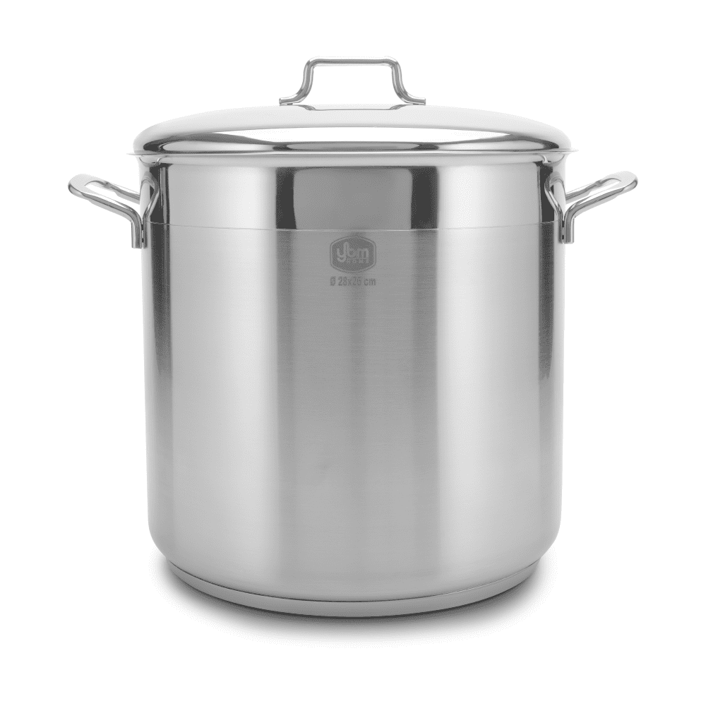 YBM Home Professional Chef’s 18/10 Stainless Steel Stock Pot Covered ...