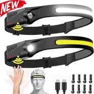 Yonrjhukm Waved Induction COB Headlight Outdoor Cycling USB ...