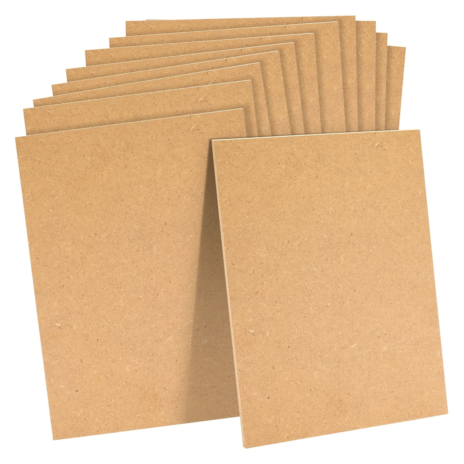 0.25" Thick Blank MDF Chipboard Sheets for Painting, Arts and Crafts, 9 ...