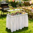 Two-Tier Ice Table, 4FT Folding Ice Cooler Table with Drain and ...