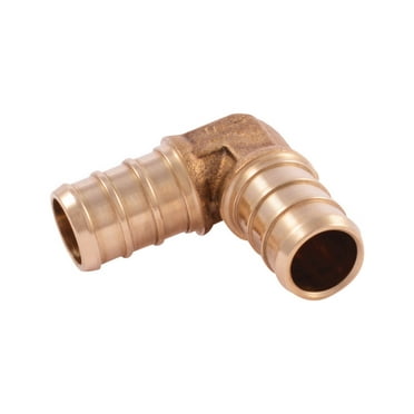 PEX X PEX 90 Degree Elbow Barb Pipe Fitting 1/2 Inch Brass (pack of 10) - Walmart.com
