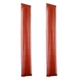 2 Pieces Rod Pocket Sheer Curtains Light Blocking for Bedroom and Patio ...