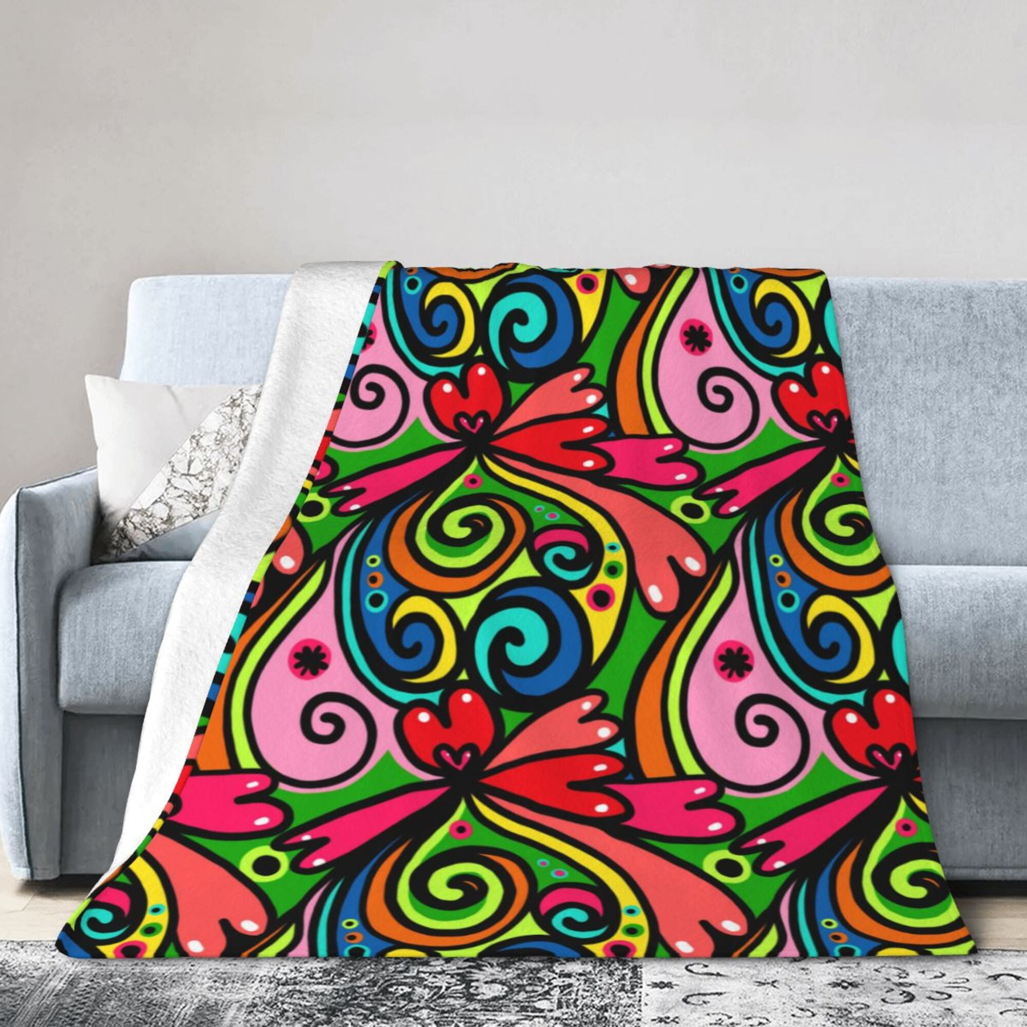 DouZhe Ultra-Soft Micro Fleece Lightweight Flannel Bed Blanket, Cartoon ...