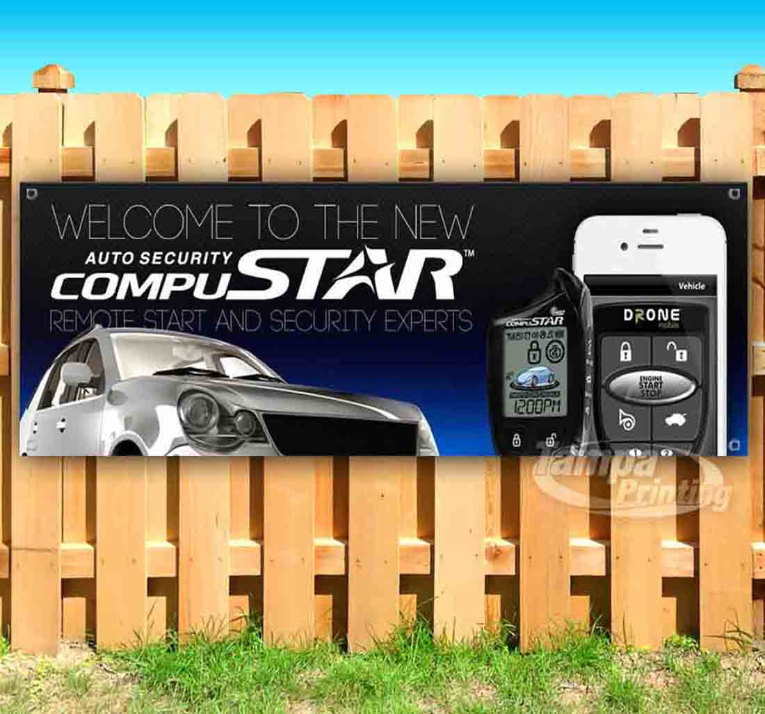 Welcome To The New Compustar 13 oz Vinyl Banner With Metal Grommets ...