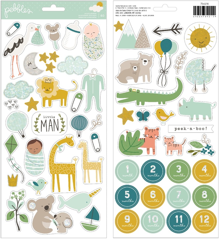 Craft Supplies & Tools Papercraft Pebbles Sun and Fun 6x12 Stickers ...