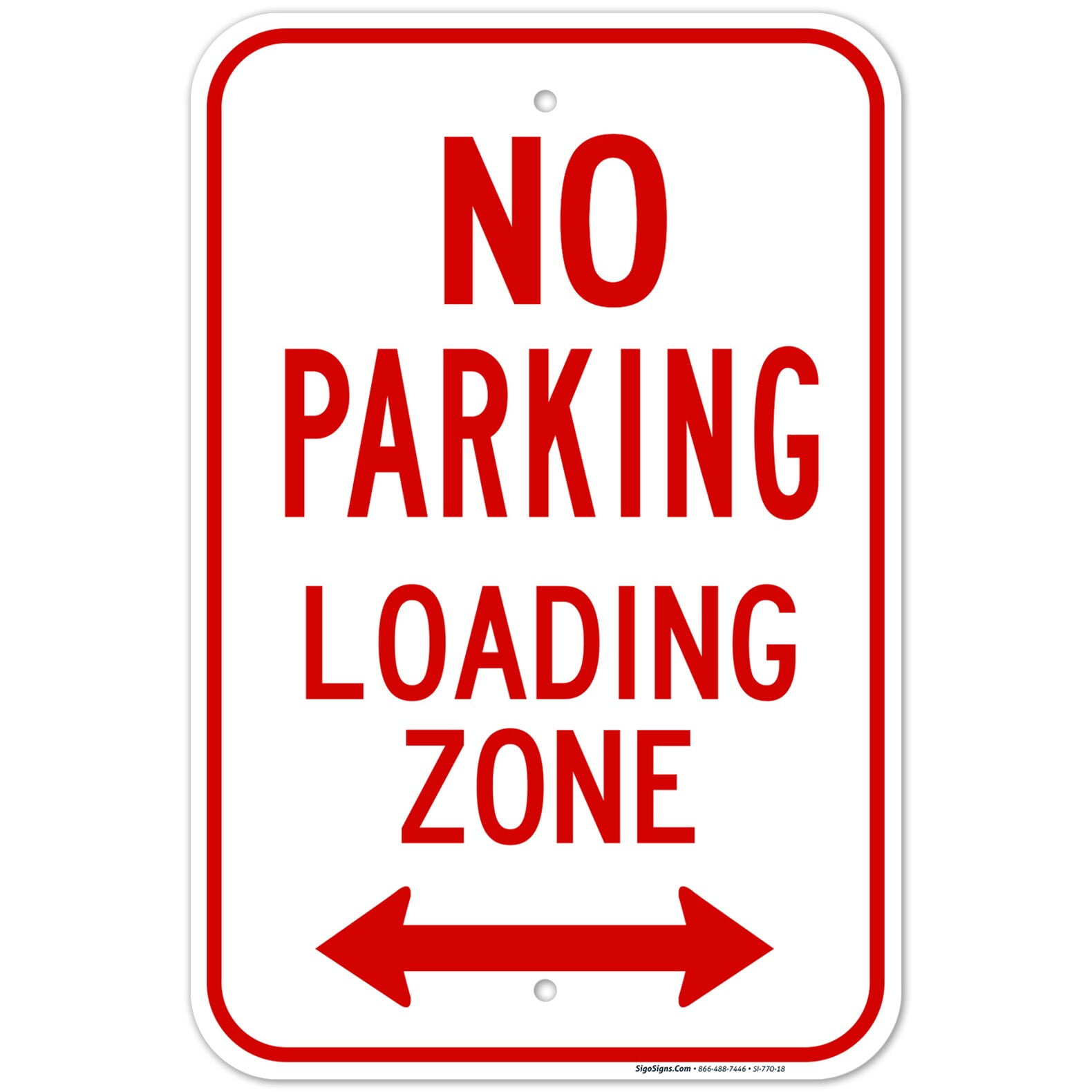 No Parking Sign, Loading Zone Sign, - Walmart.com