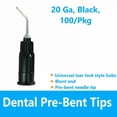 Dental Pre Bent Needle Tips 20 Ga./Black Flow Sealant Dispensing Tip ...