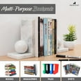 Radicaln Marble Book Ends White Set of 2 Handmade Decorative Book ...