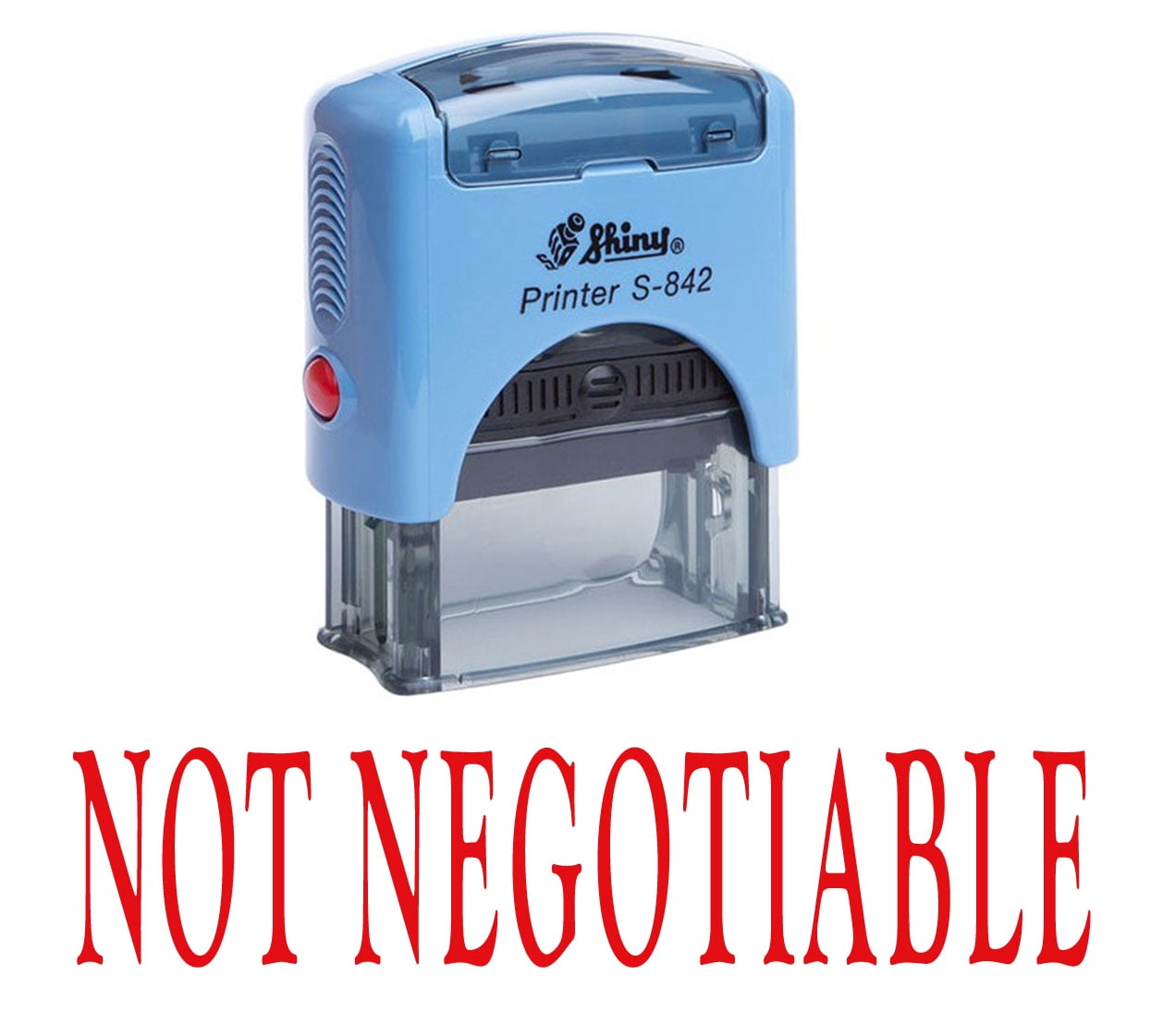 NOT NEGOTIABLE Self Inking Rubber Stamp Office Stationary Custom Shiny ...