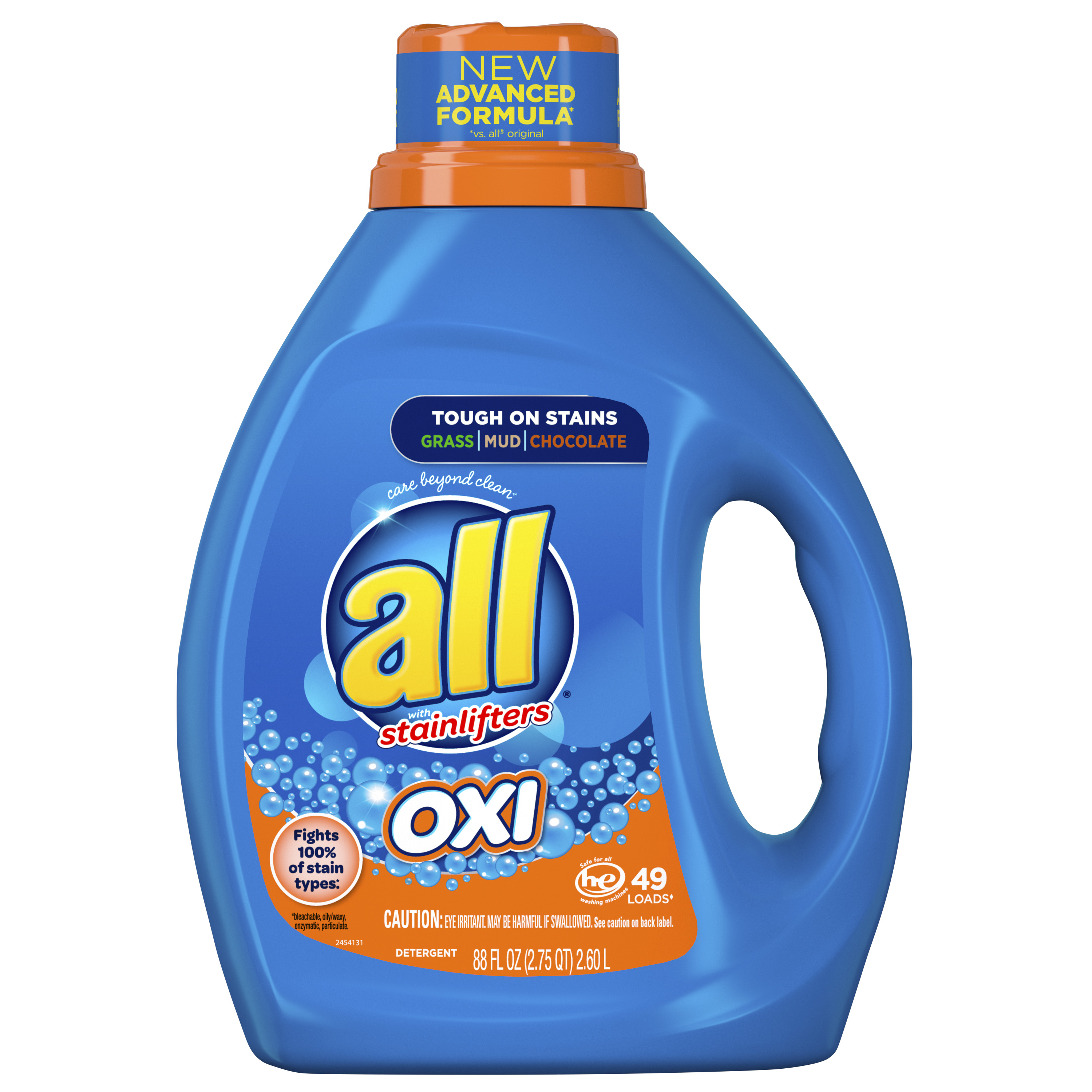 All Liquid Laundry Detergent With OXI Stain Removers And Whiteners 88 All Liquid Laundry Detergent With OXI Stain Removers And Whiteners 88