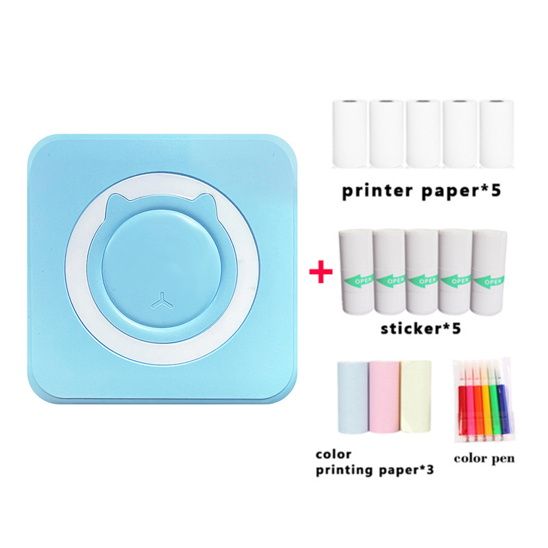 Portable Printer, Mini Pocket Printer, Wireless Bluetooth Thermal ...