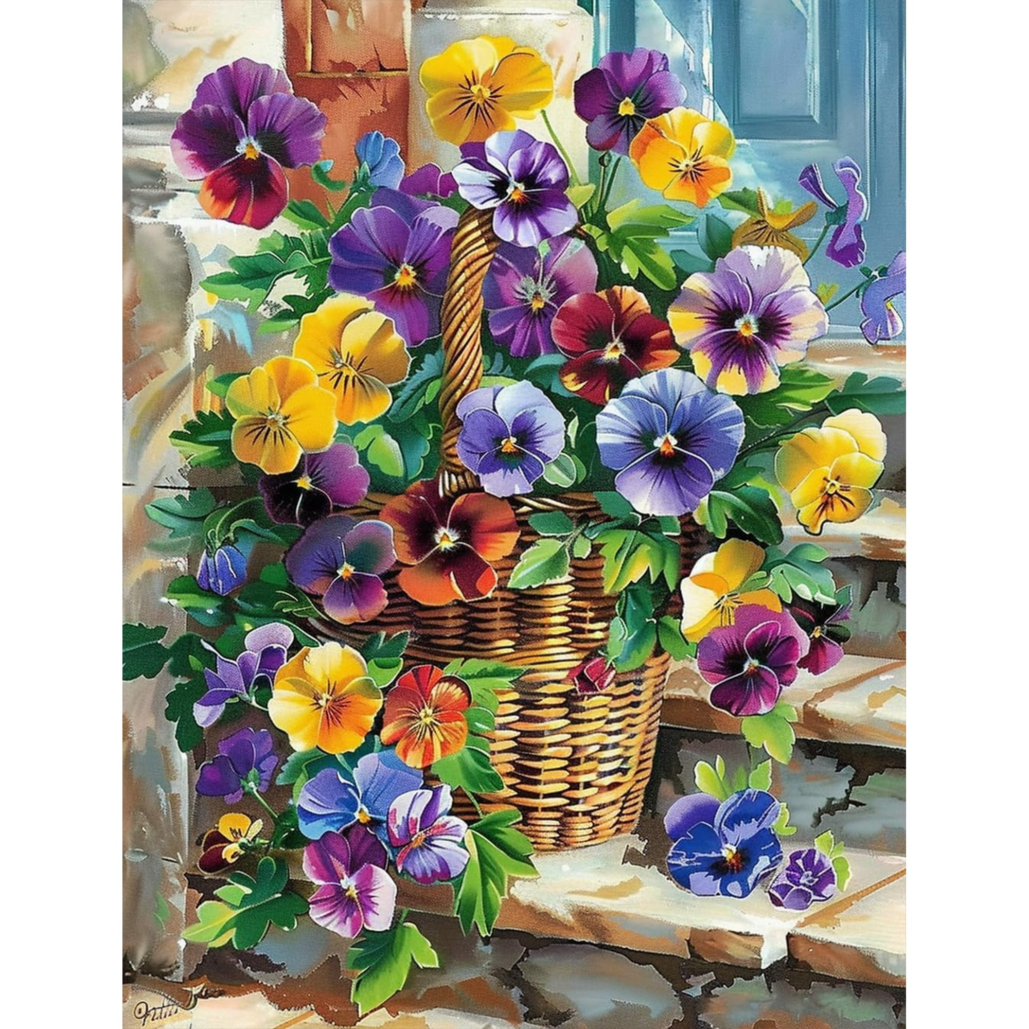 Click here for Wipblak Pansies 1000 Pieces Puzzle For Adults Educ... prices