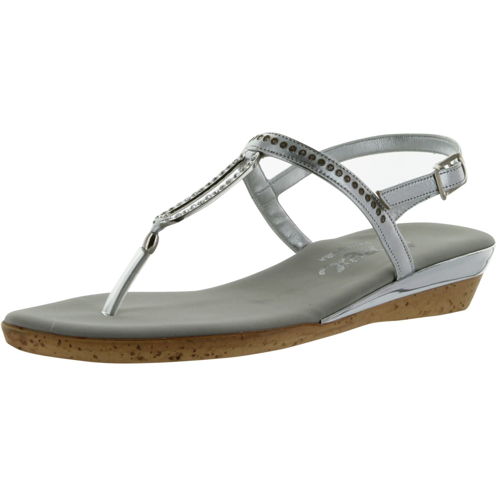 Onex Women's Cabo Thong Sandal, Silver Leather, 9 - Walmart.com