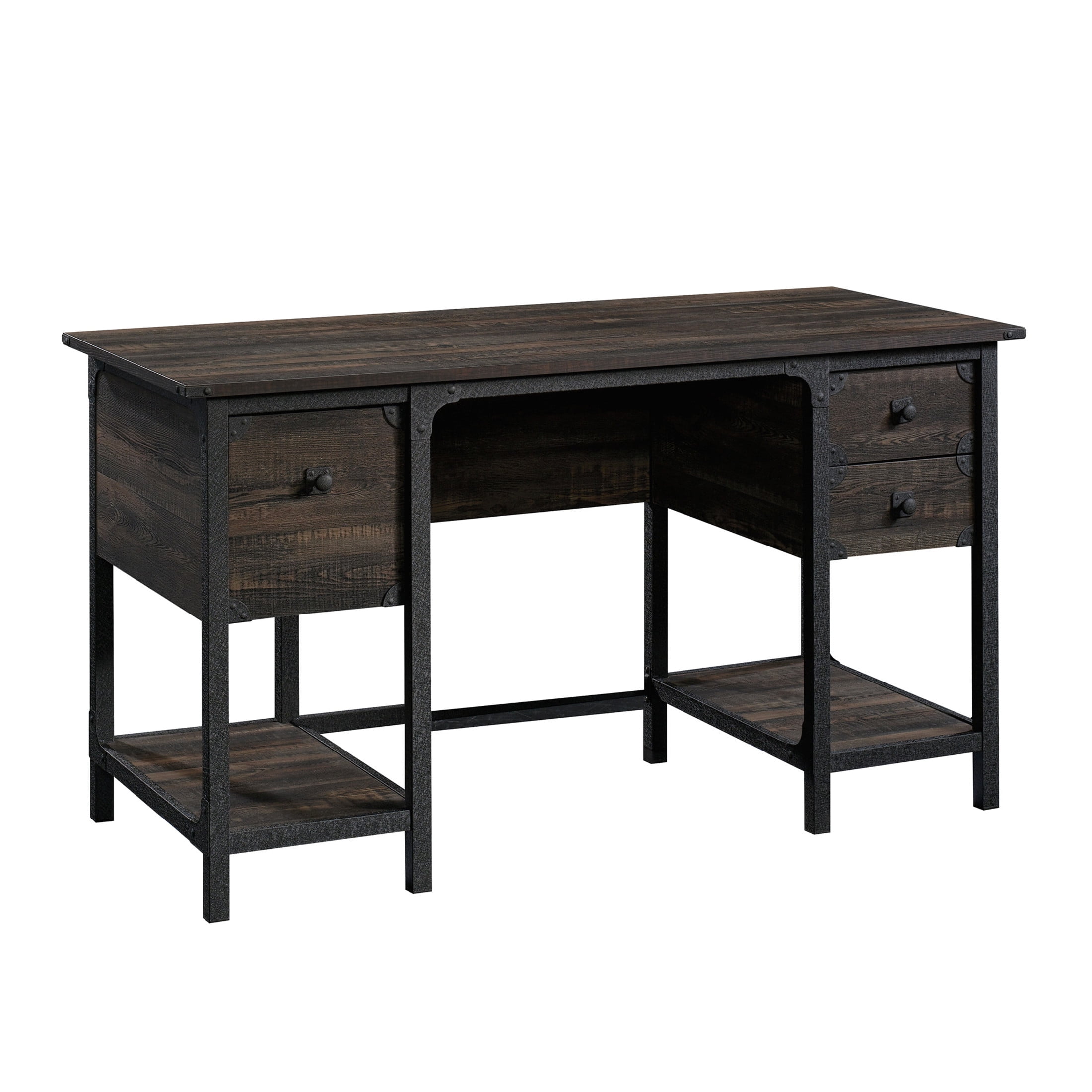 Sauder steel river carbon oak desk store