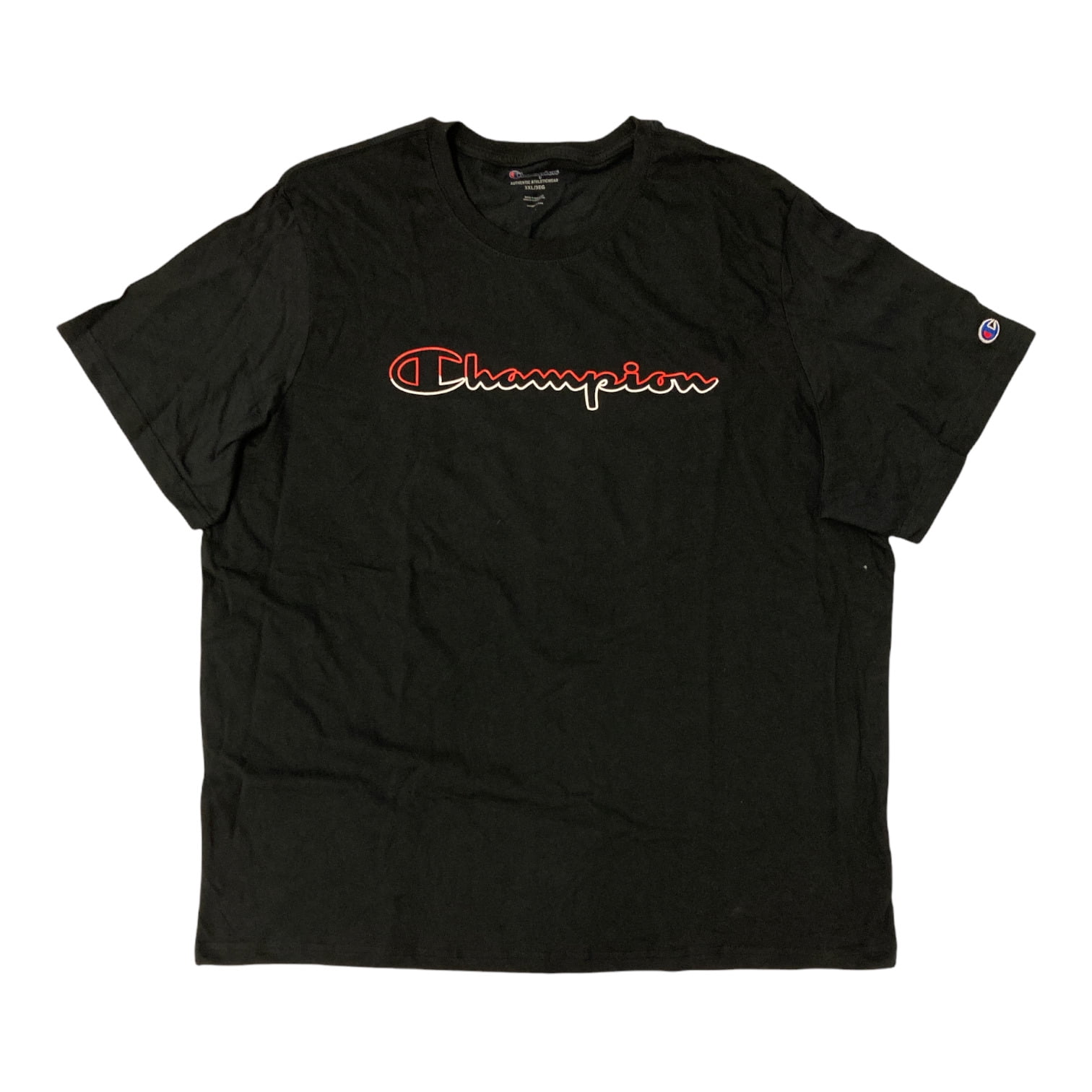 Champion Logo Men's Short Sleeve Authentic Athleticwear Crew Neck T ...