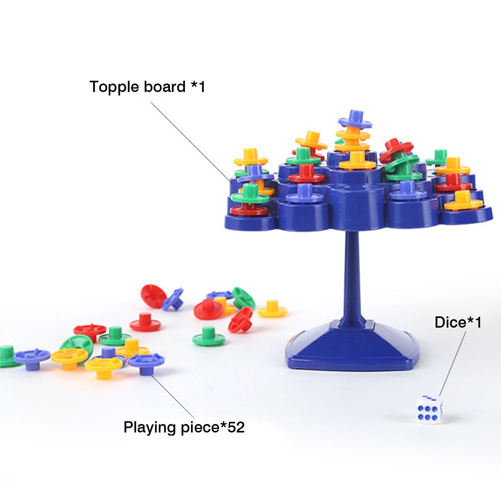Buy Topple Board Game Roll the Dice and Place Pieces Balancing Toys ...