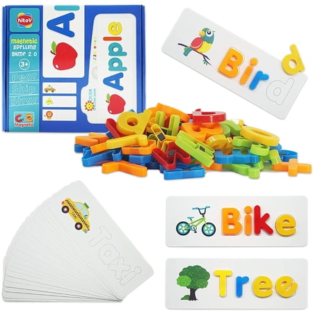 HTCM Magnetic Letters Alphabet Magnets Matching Words Recognition Game ...